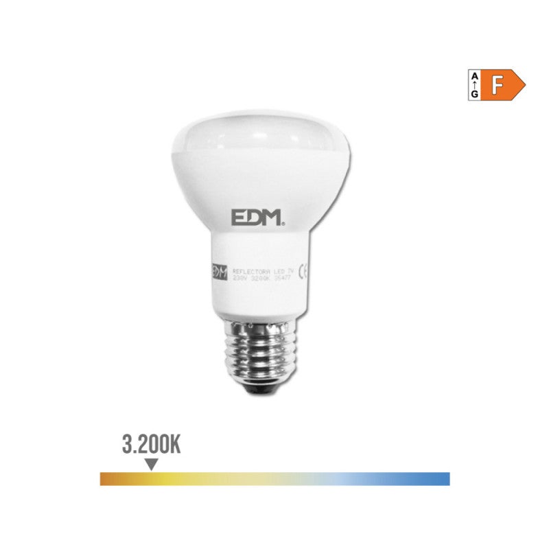 Bombilla LED R63 E27 – 7W 600lm – Luz caliente – Ø6,3x10,2cm – EDM ...