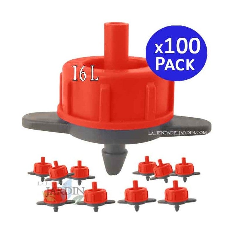 Lot de 100 Goutteurs autorégulant 16 l/h, Goutteurs d'arrosage en ligne ...