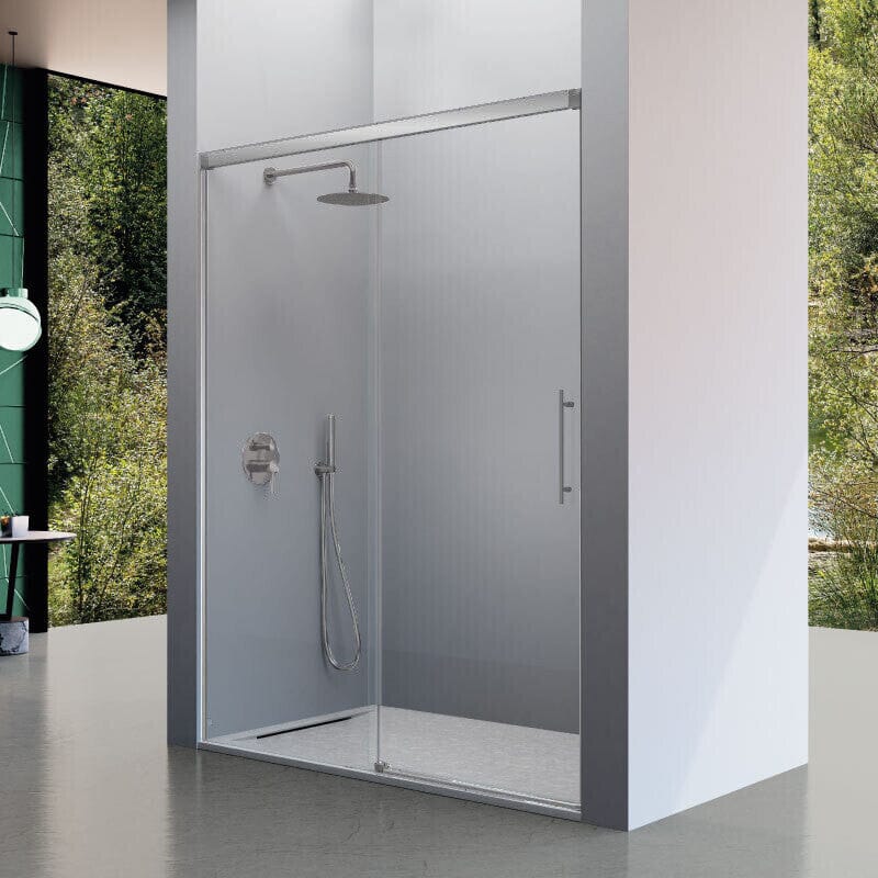 Paroi de douche fixe + Porte coulissante URBAN 109-112 cm | Bricoman
