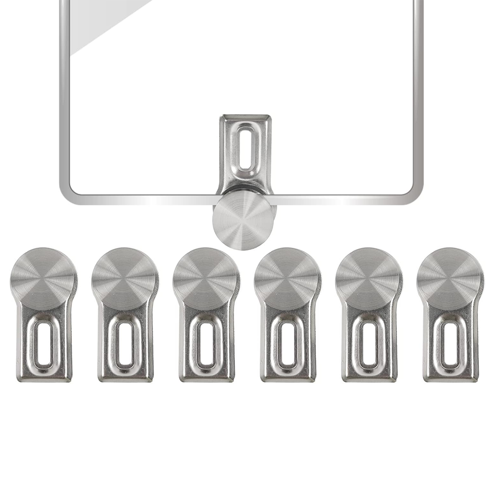 6 Pcs Fixation Miroir Clips, Fixation Miroir Lourd, Miroir Clips Verre ...