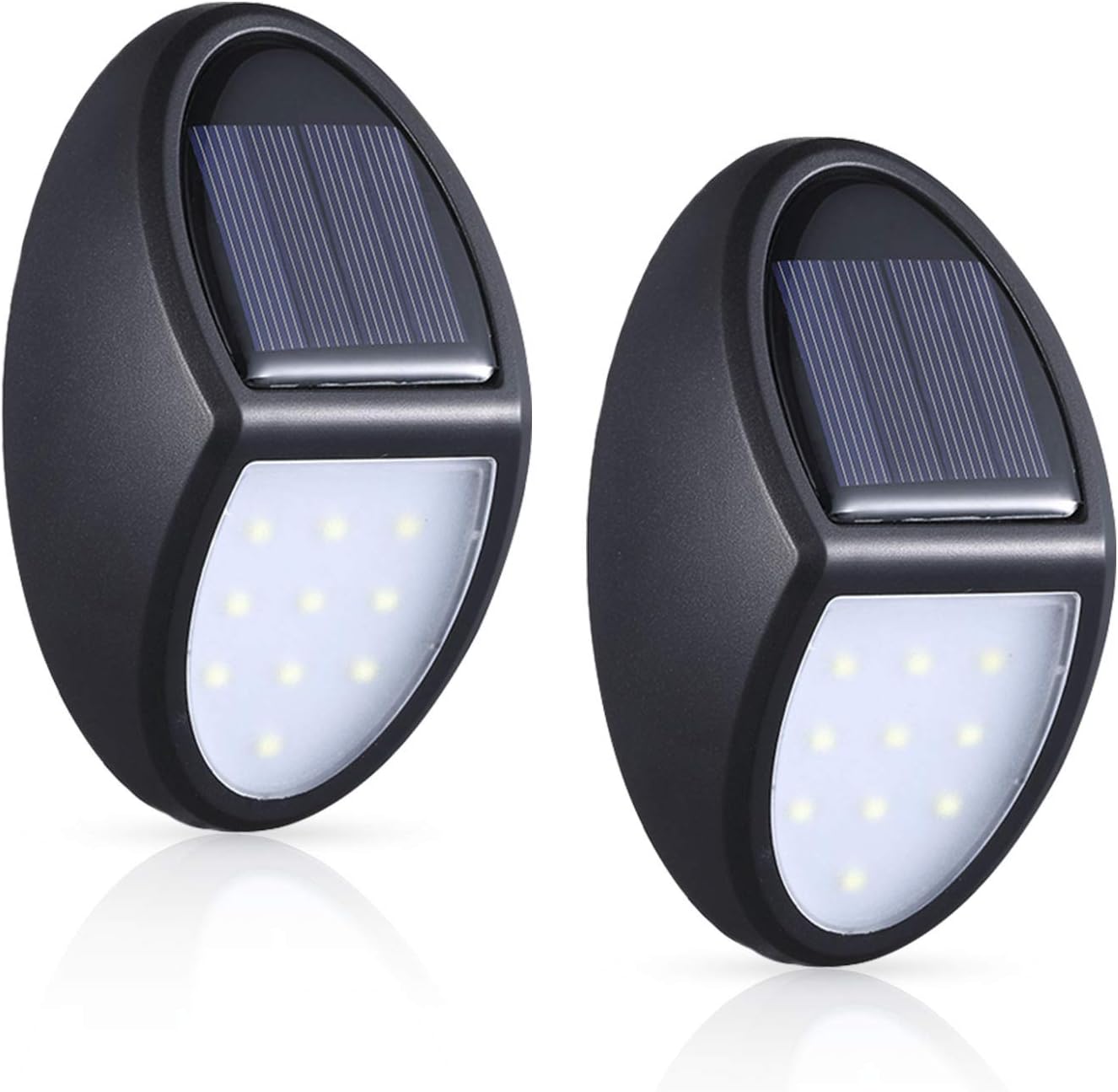 Lampe Solaire Exterieur, 2 pack 10 LED lampe Solaire Applique Led ...