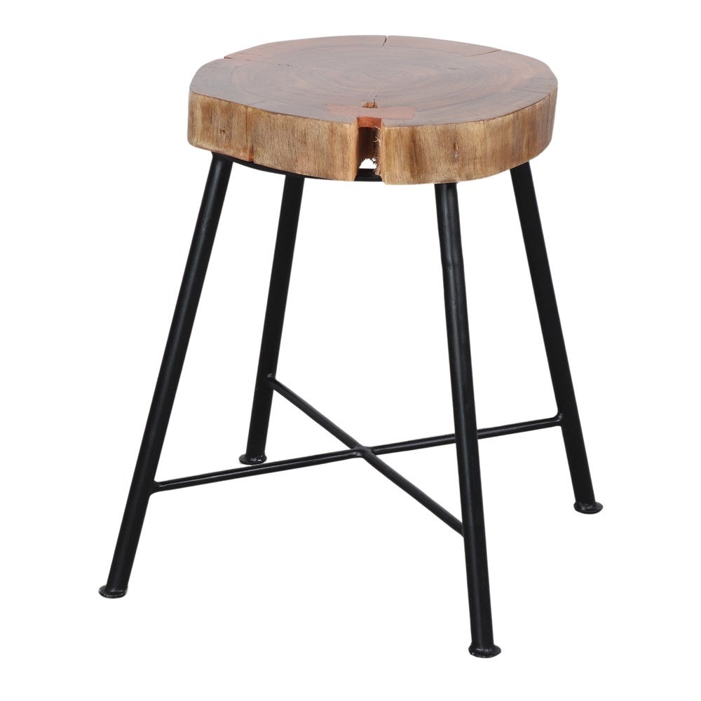 TABOURET BAS EN BOIS ET EN MÉTAL SHADE | Leroy Merlin