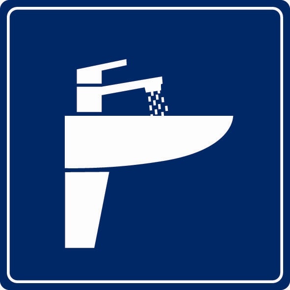 Plaque de porte Lavabos - couleur 90x90mm - 4033884 | Leroy Merlin