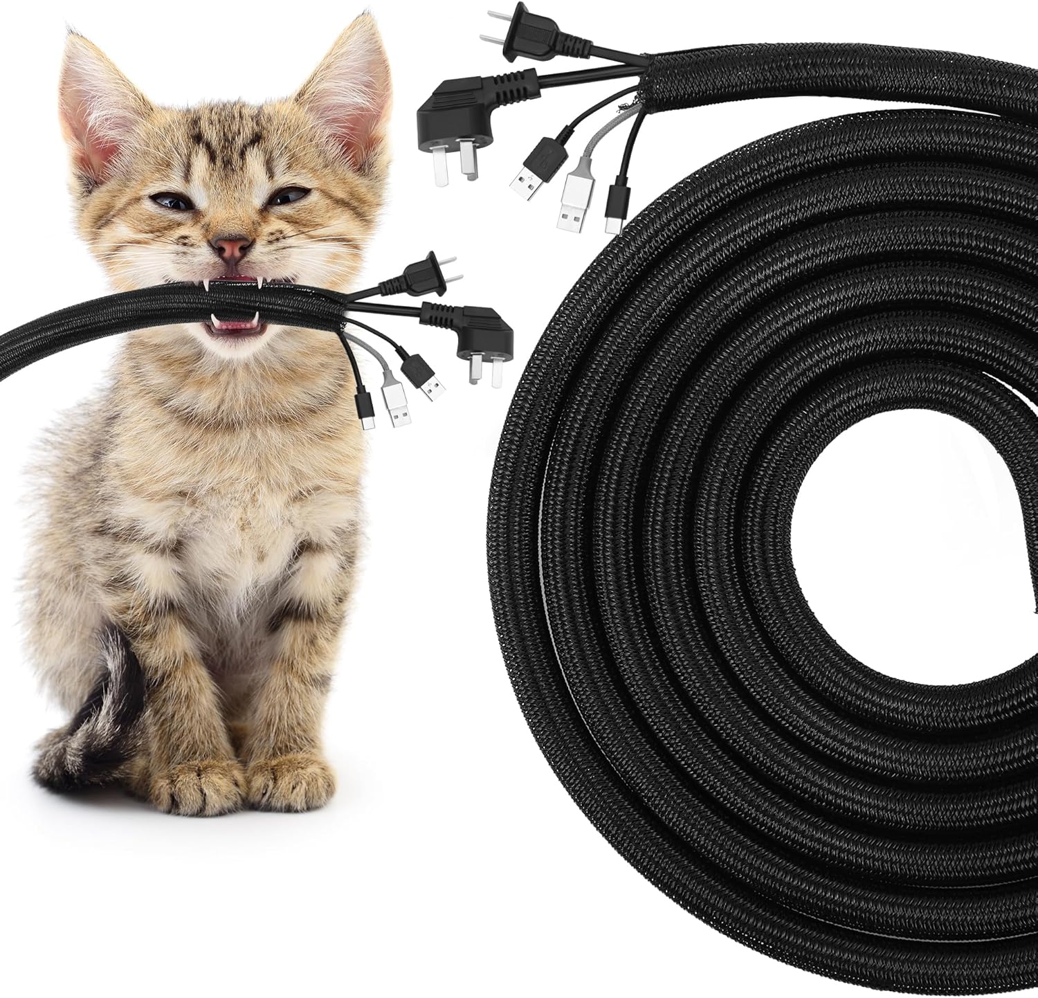Gaine Range-Câbles 3 m – Ø 25-30 mm, Ignifugée et Anti-Morsure ...