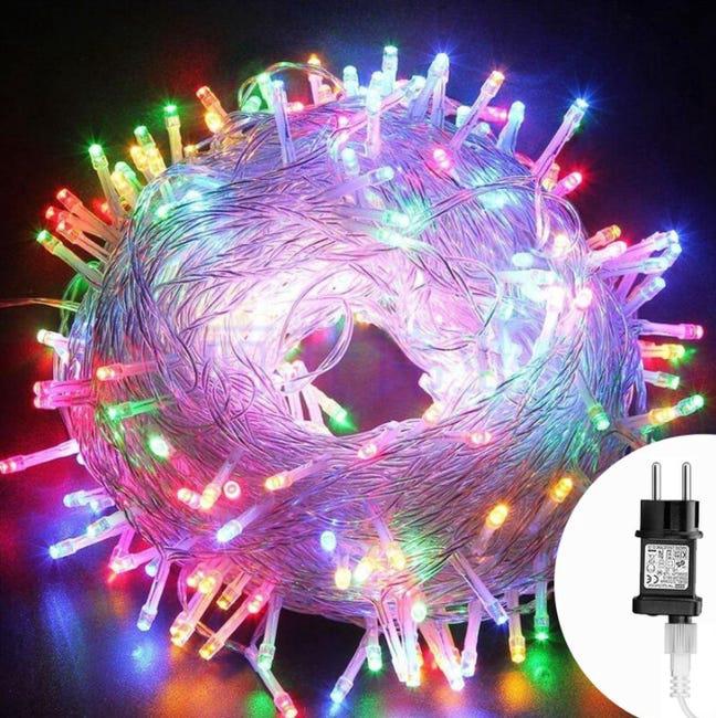 Guirnalda de luces LED multicolor para árbol de Navidad, 10 m, 100 ...