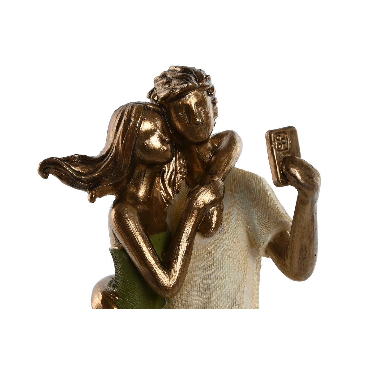 Figurine Décorative Home ESPRIT Vert Doré 12 x 8,5 x 25,5 cm | Leroy Merlin
