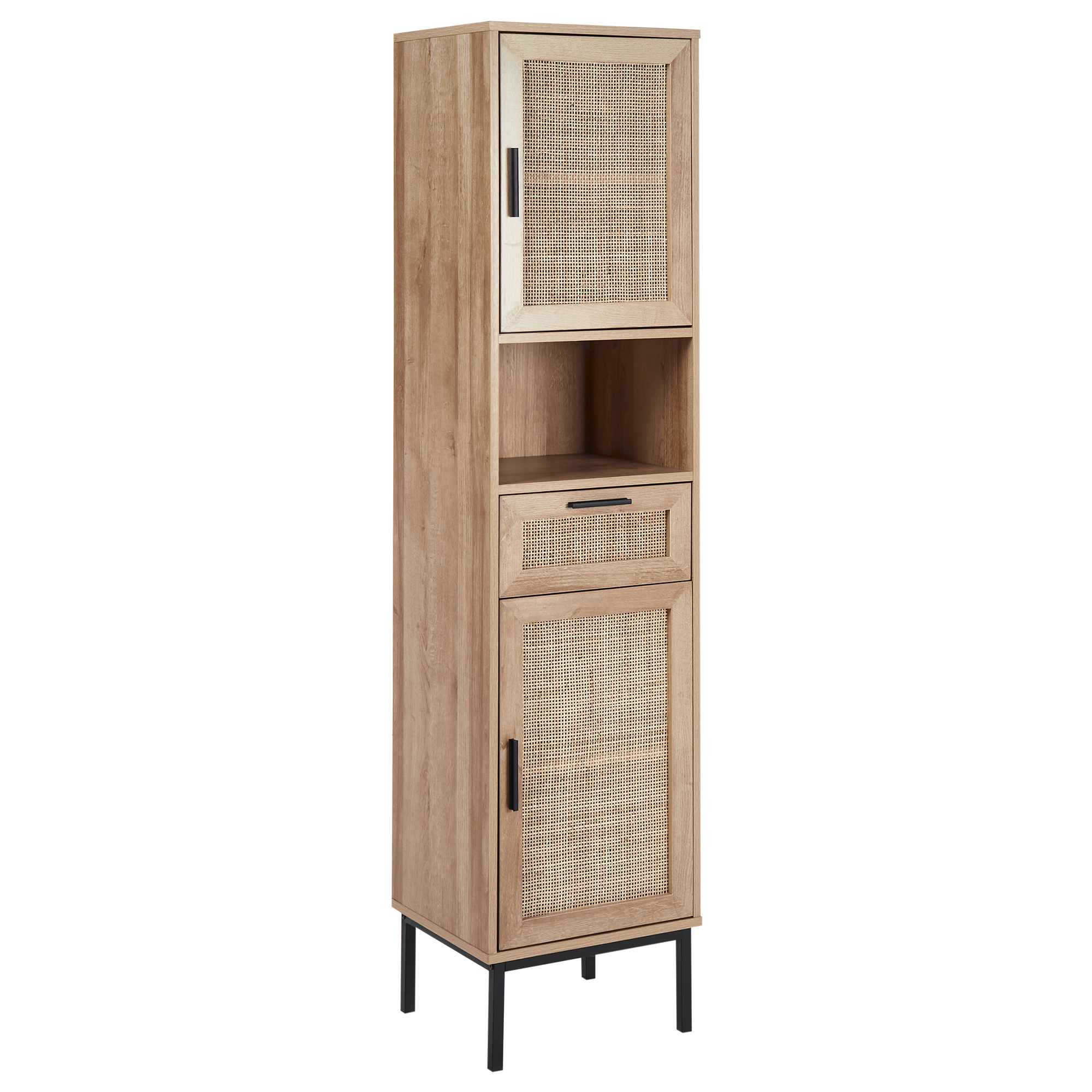 Beliani Mueble de baño ROSELL Derivado de madera 40 cm 36 cm 165 cm Madera clara | Leroy Merlin