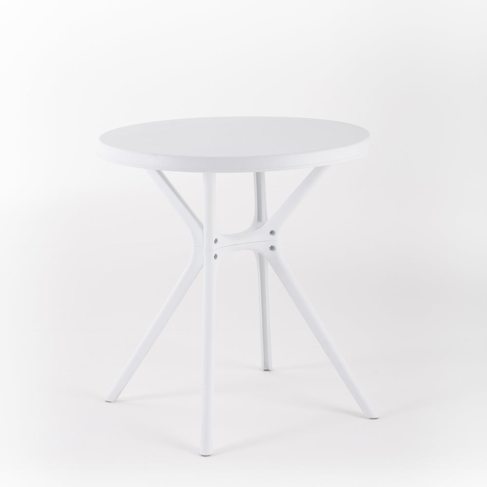 Table ronde diamètre 70 cm fixe pour extérieur/jardin en résine avec ...