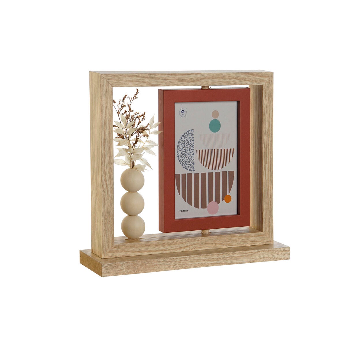 Cadre photo Home ESPRIT Naturel Terre cuite Verre Bois MDF Scandinave ...