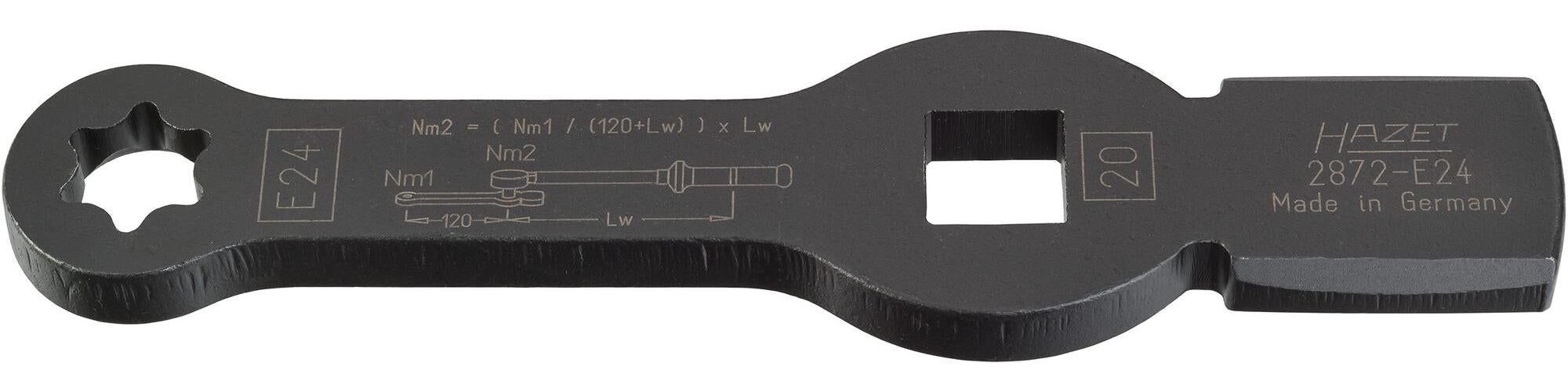 HAZET Clé polygonale à frapper ∙ avec 2 surfaces de frappe 2872-E24 ∙ ...