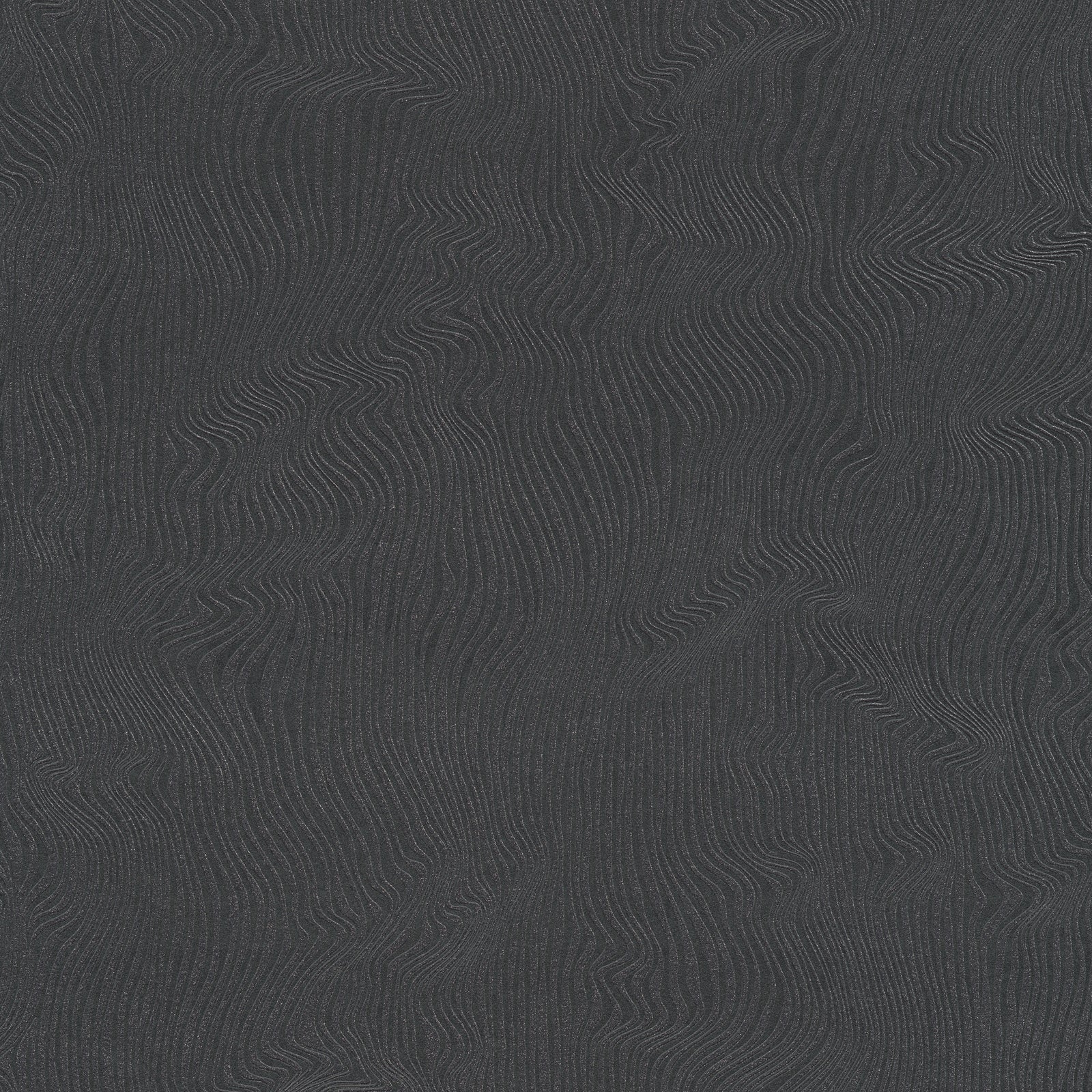 Papier peint salon élégant noir Tapisserie noire avec ondulations en ...