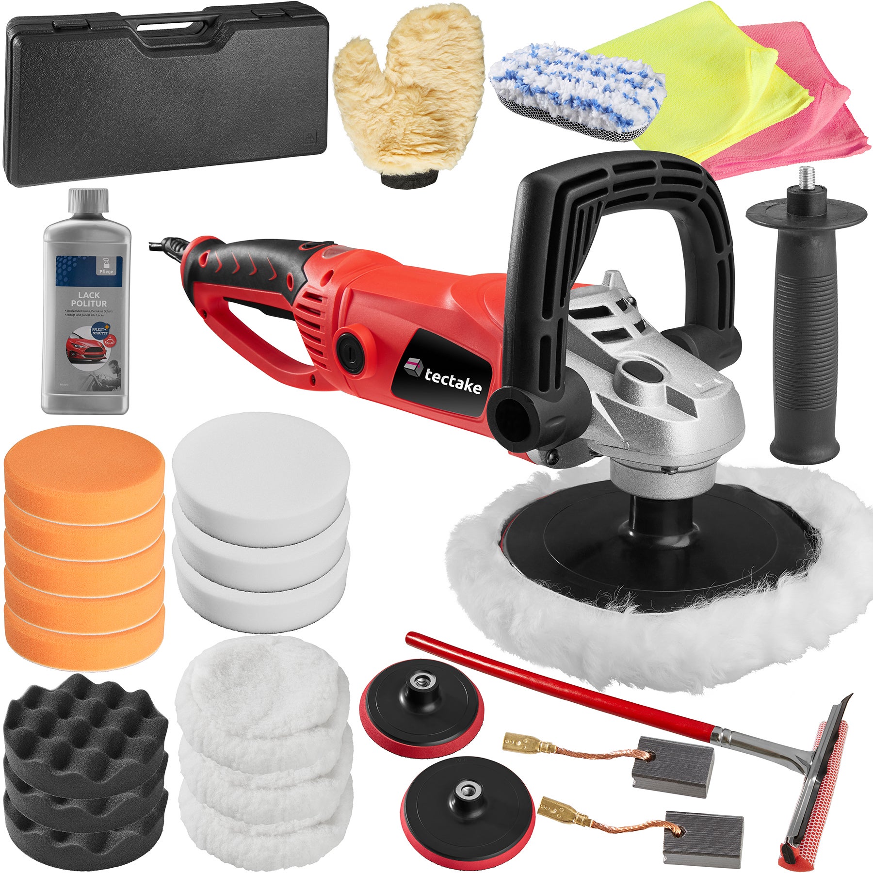 Tectake Lustreuse Polisseuse Rotative 1600W - 27 pièces avec polish ...