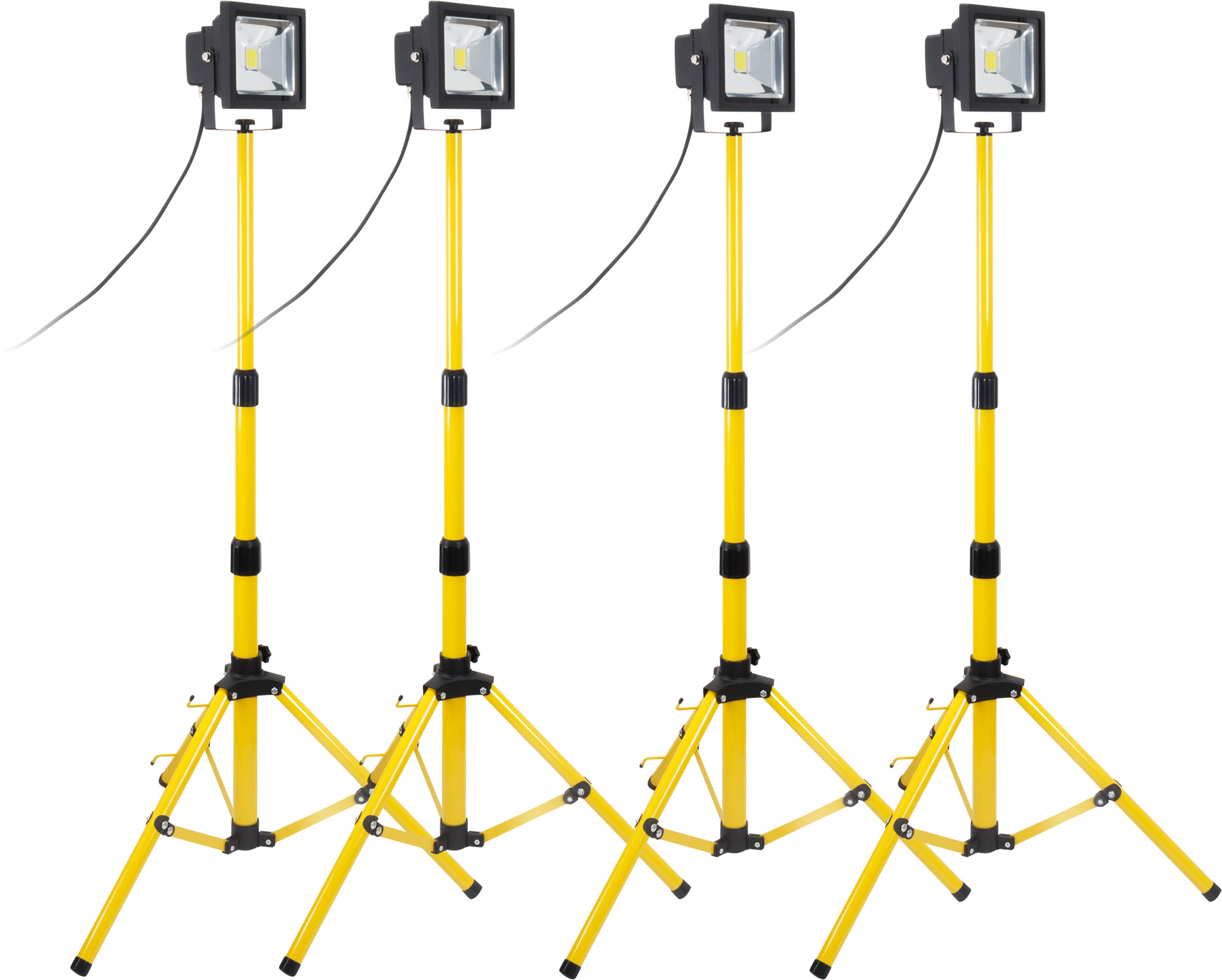 Lot de 4 Projecteurs LED 20W Jaune Chantier - IP65 - Zenitech | Leroy ...