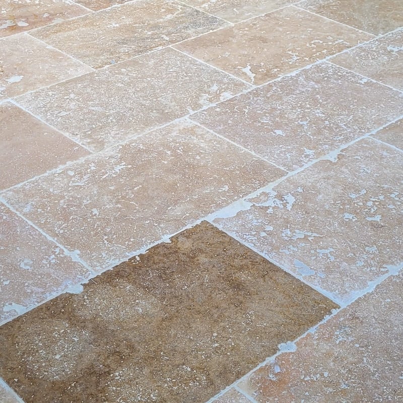 Travertin 2nd choix Rustique - 61 cm x 40,6 cm x 1,2 cm (vendu au m² ...