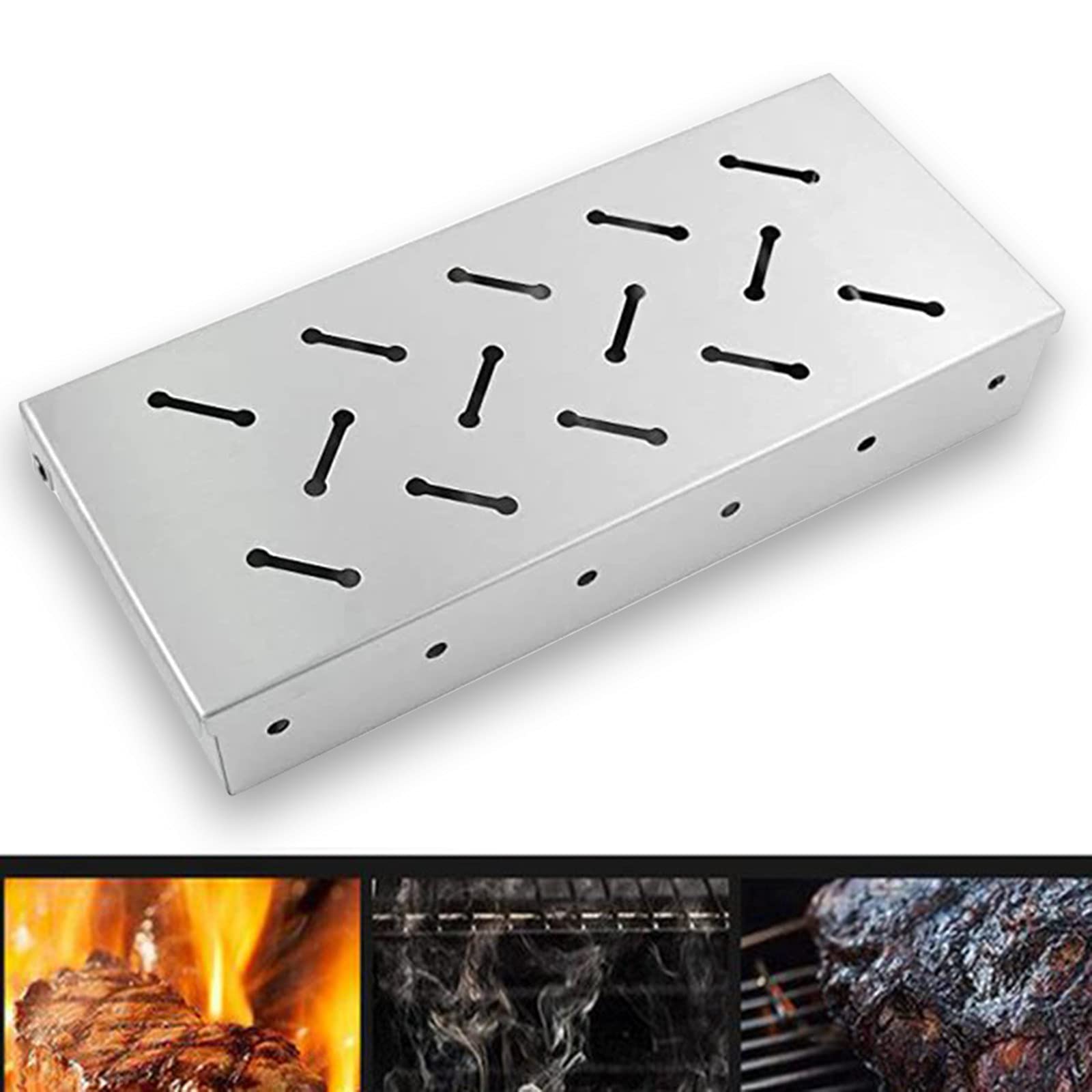 Caja para ahumar con parrilla de gas: 1 paquete de caja para ahumar con ...