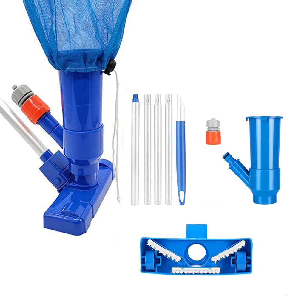 Vacuum Pool Vacuum Kit, Mini Pool Jet Vacuum Cleaner with Brush, Bag ...