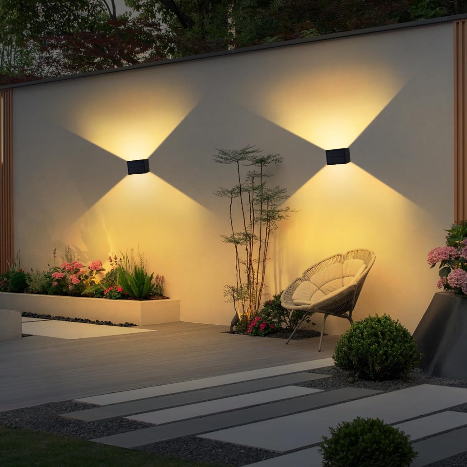 Applique Murale Solaire Extérieur 2 Pièces 3000K IP65 A+++ Vintage ...