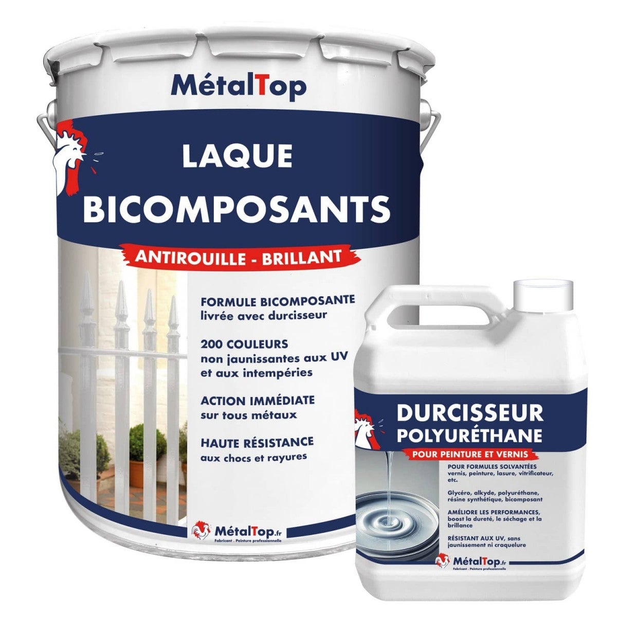 Laque Bi Composants - Beige gris - RAL 1019 - 5 L - Métaltop | Bricoman