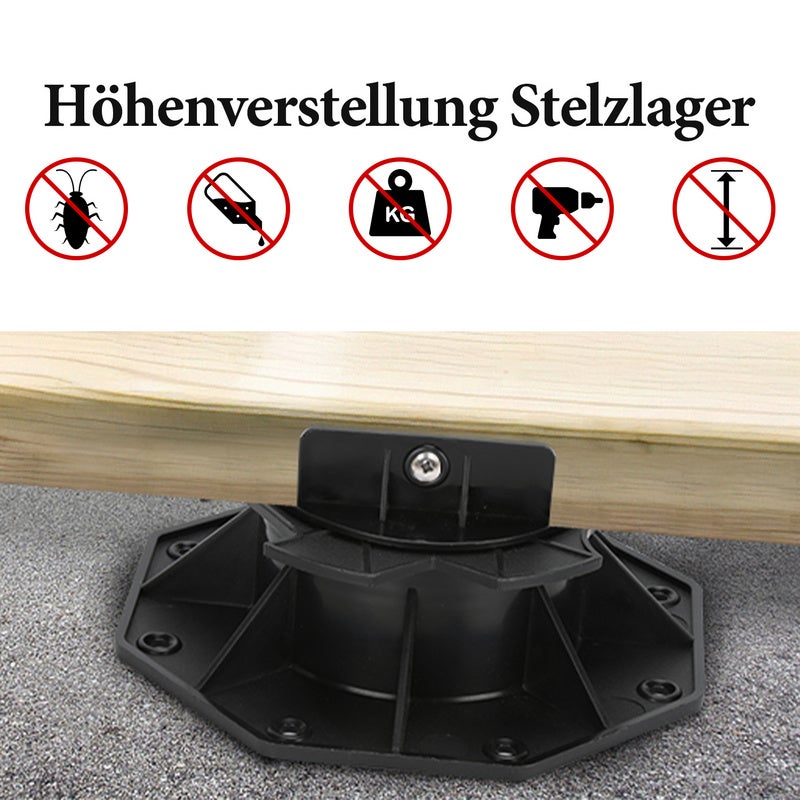 Plot terrasse bois ou composite Noir Plot terrasse pour dalle réglable ...