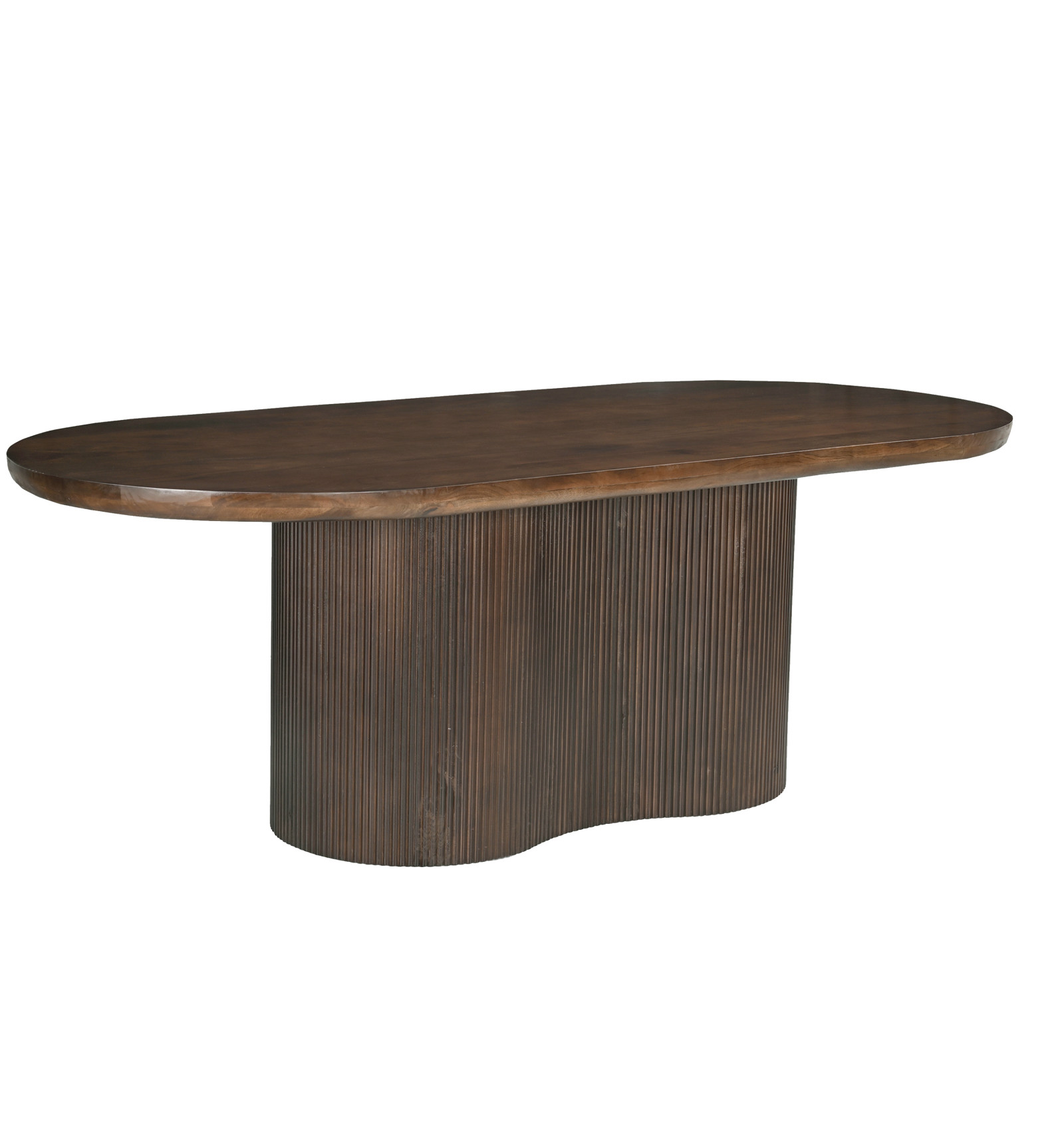 SEVILLE-Table à manger Ovale 8/10 p L.220 cm, Manguier teinté noyer | Leroy Merlin