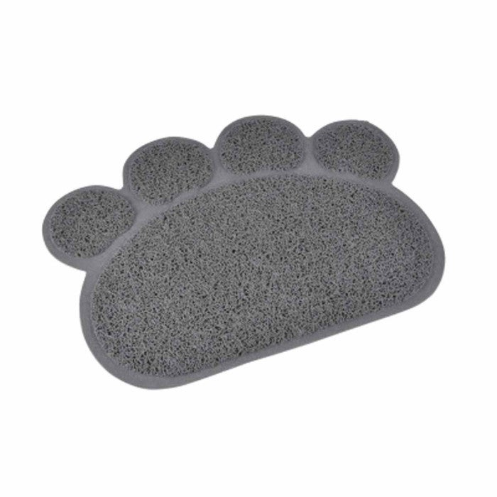 Tapis Repas pour Chien & Chat "Pattes" 40cm Gris | Leroy Merlin