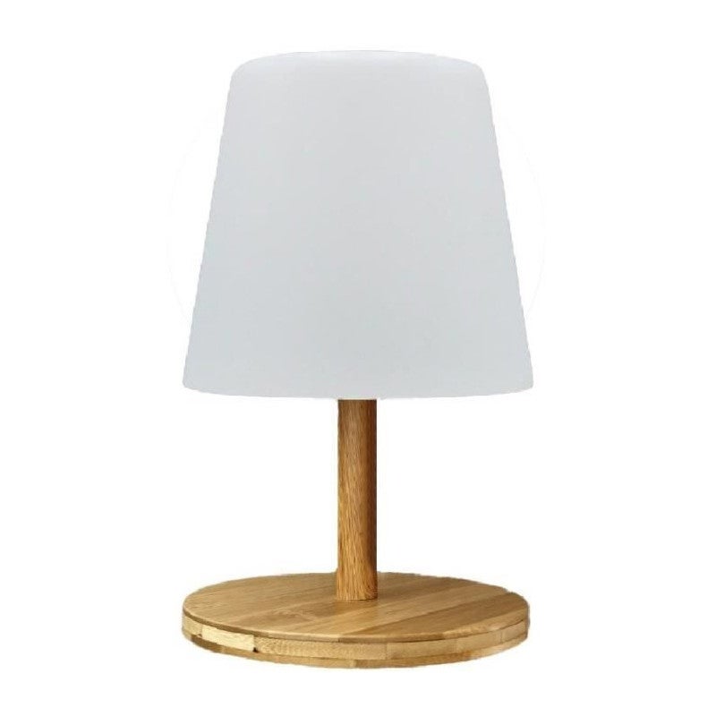 Bezprzewodowa lampa stołowa STANDY MINI Wood H25cm - Leroy Merlin