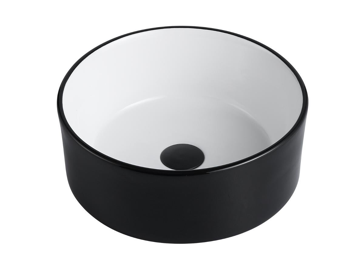 Vasque de salle de bain KANELLE - bicolore noir intérieur blanc | Leroy ...