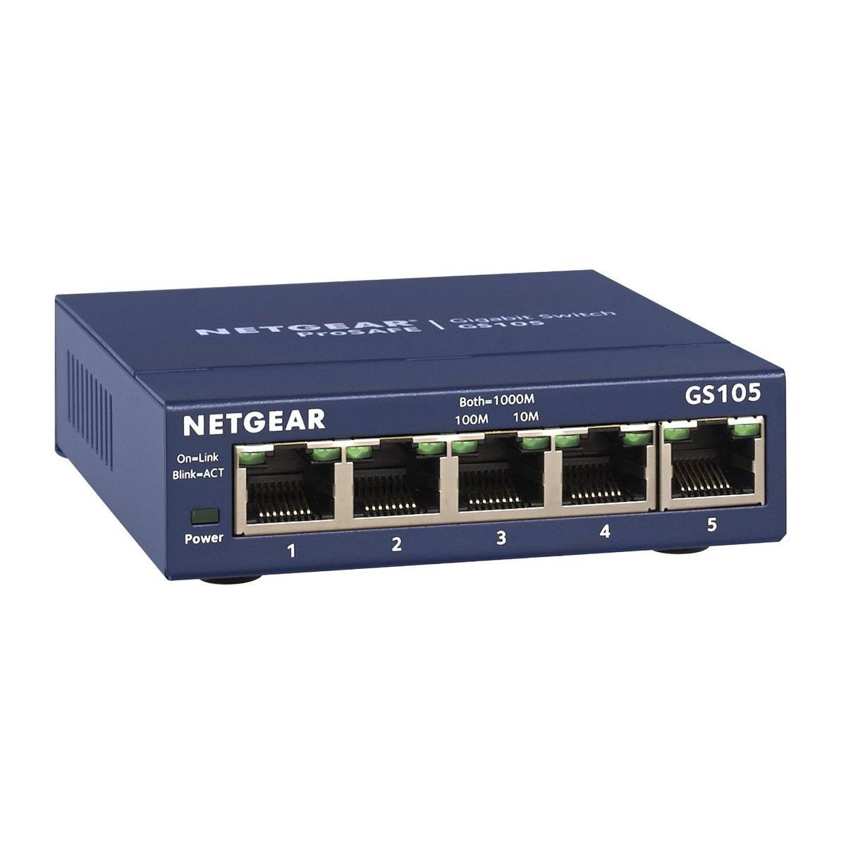 Switch ethernet NETGEAR GS105 Métal 5 Ports - Garantie à vie | Bricoman
