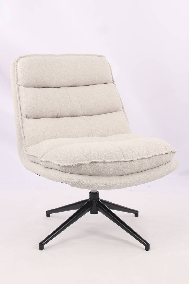 Fauteuil pivotant "Harper" lin - Atmosphera créateur d'intérieur ...