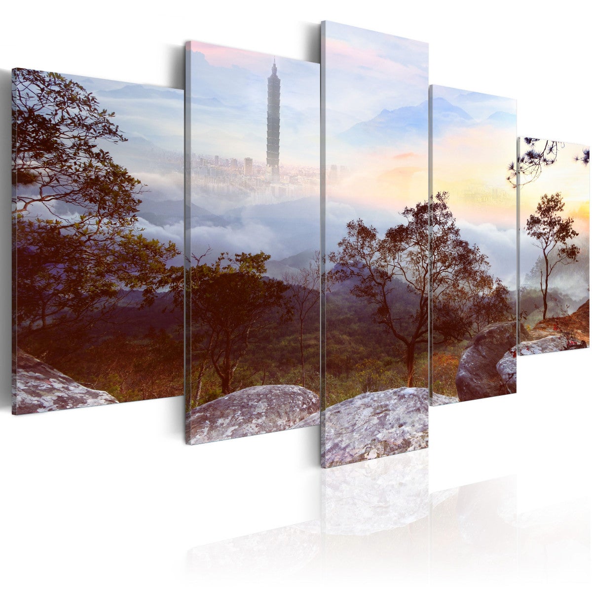 Tableau Imprimé "Tower & Horizon" 50 x 100 cm | Leroy Merlin
