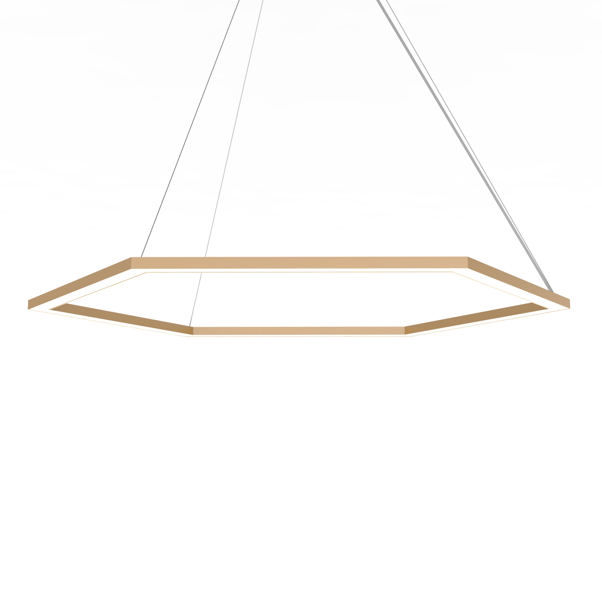 LUMICOM | ESAGONO 1X Suspension, STRIP LED, 52W/m, 4000K, métal, or ...