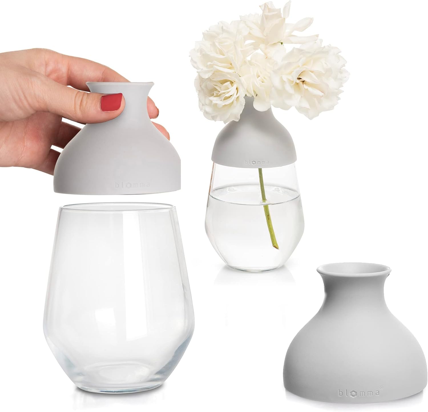 Blomma élégant couvercle de vase en verre amovible transforme n'importe ...
