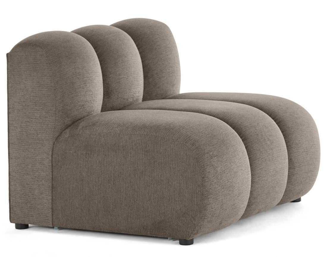 Canapé modulable 1 places en tissu texturé taupe - DEBBIE - Best ...