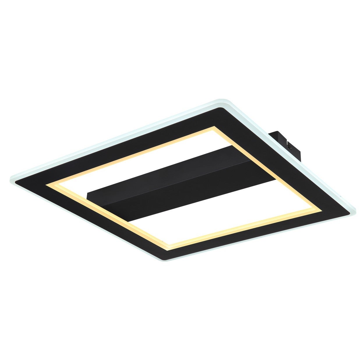 Lámpara de techo LED semiempotrada integrada LED negra mate | Leroy Merlin