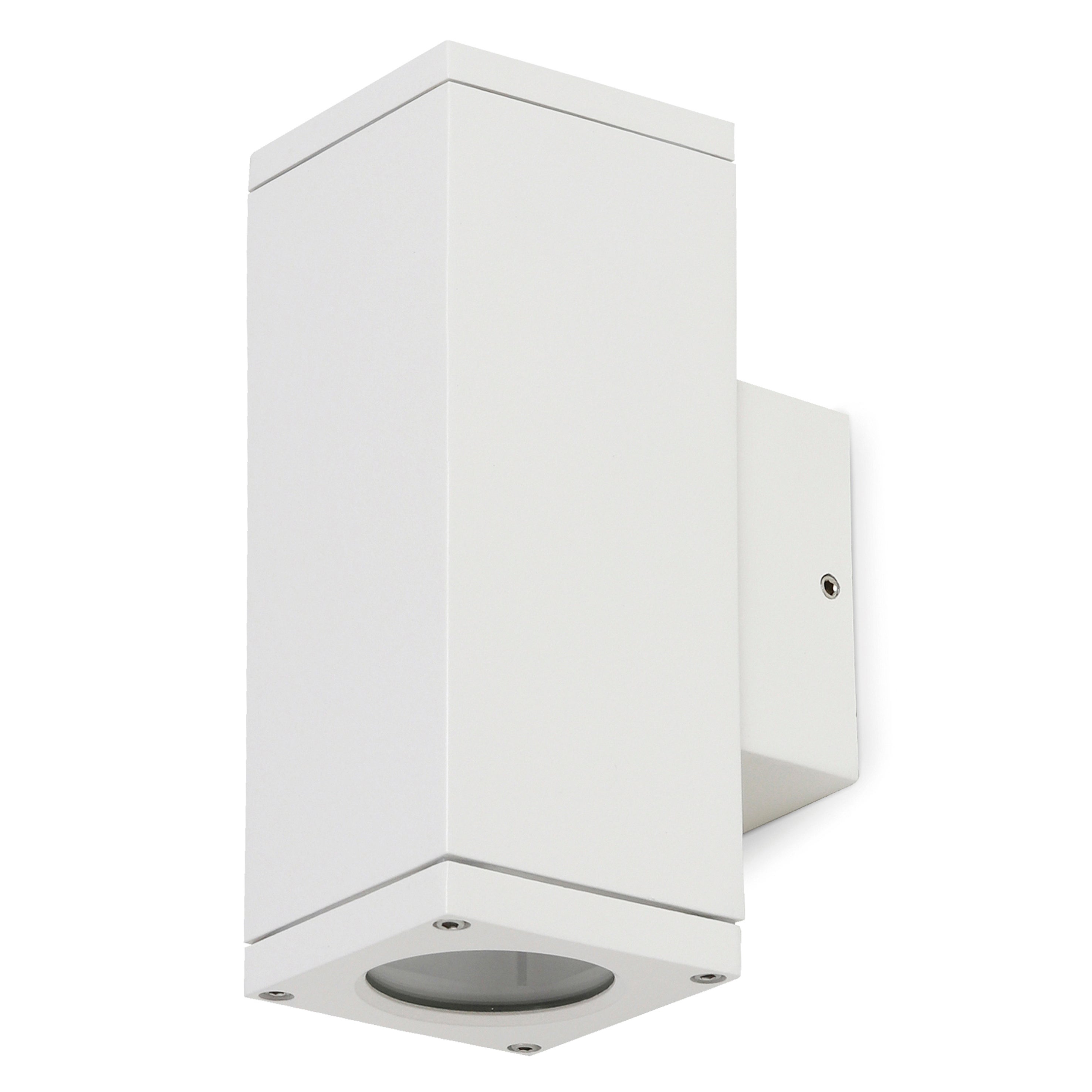 Aplique CUB Square IP54 GU10 2x4.50W up-down Blanco | Leroy Merlin