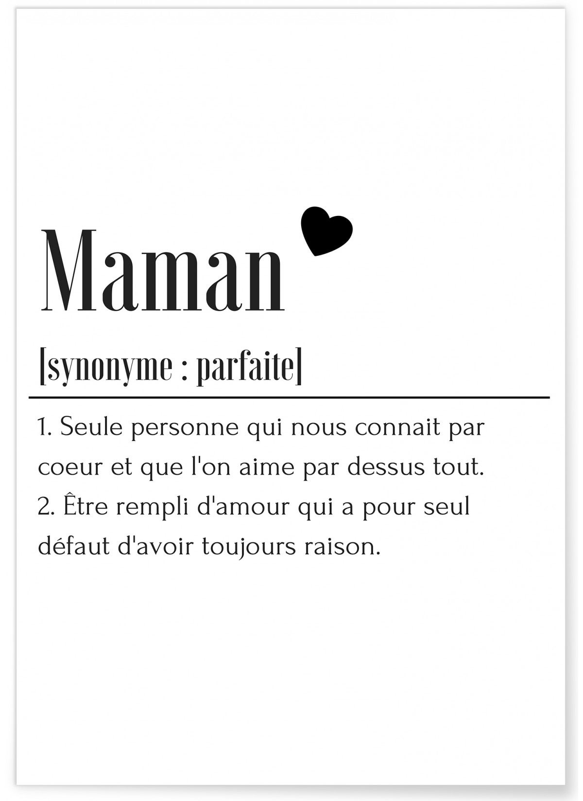 Affiche Définition Maman 2 - Format A3 - | Leroy Merlin
