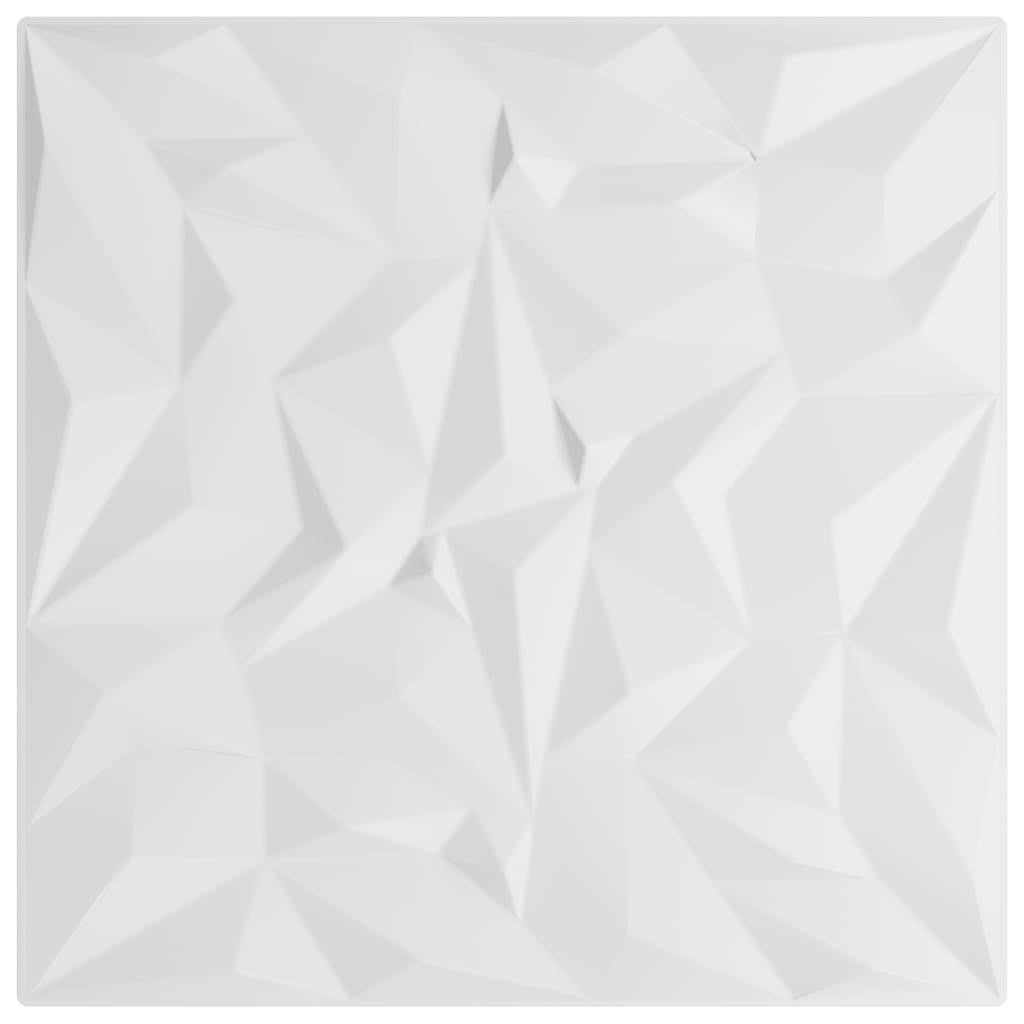 Panneaux muraux 24 pcs XPS blanc améthyste 50x50 cm 6 m2 | Leroy Merlin