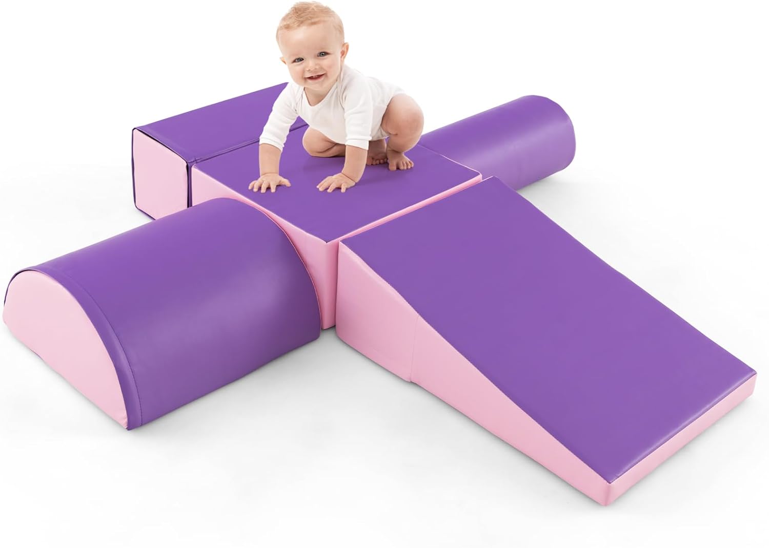 5 PCS Parcours Motricité Bébé, Module Motricité en Mousse PU avec ...