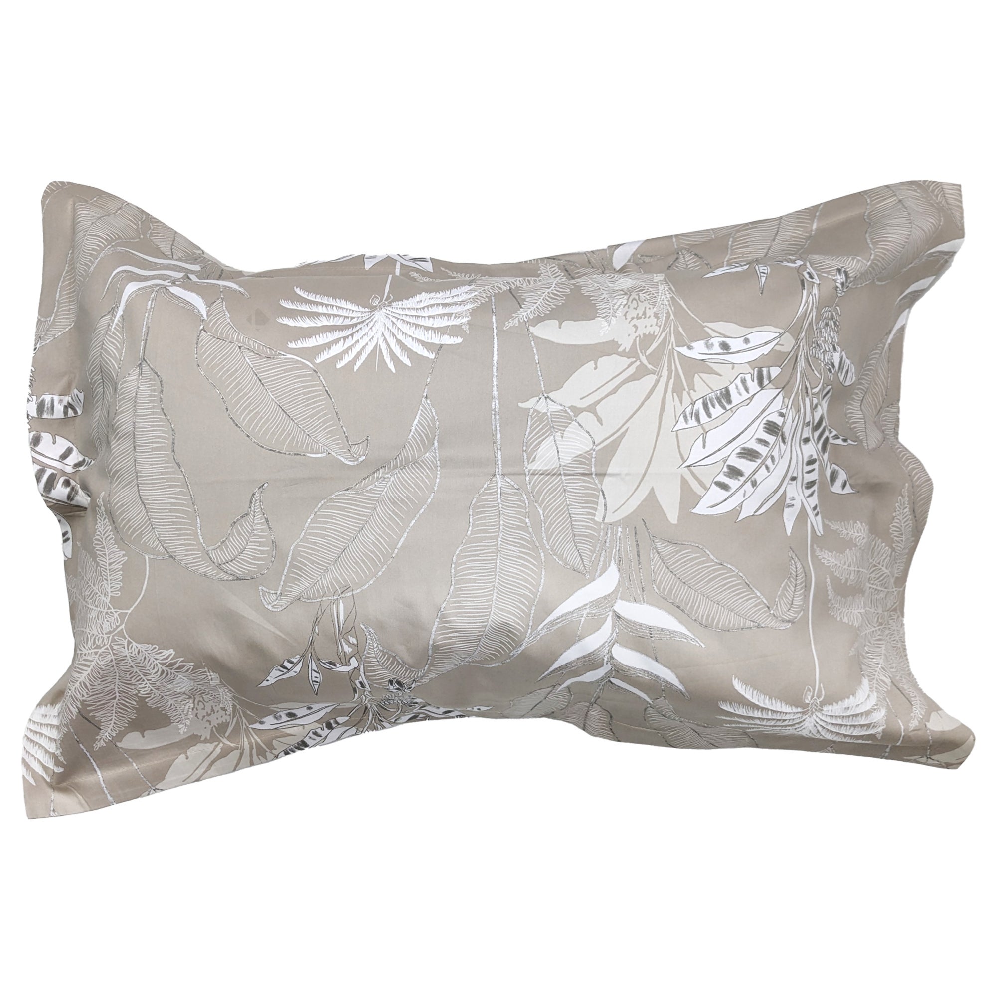 Taie d'oreiller 50x70 cm satin de coton CAYENNE beige ficelle | Leroy ...