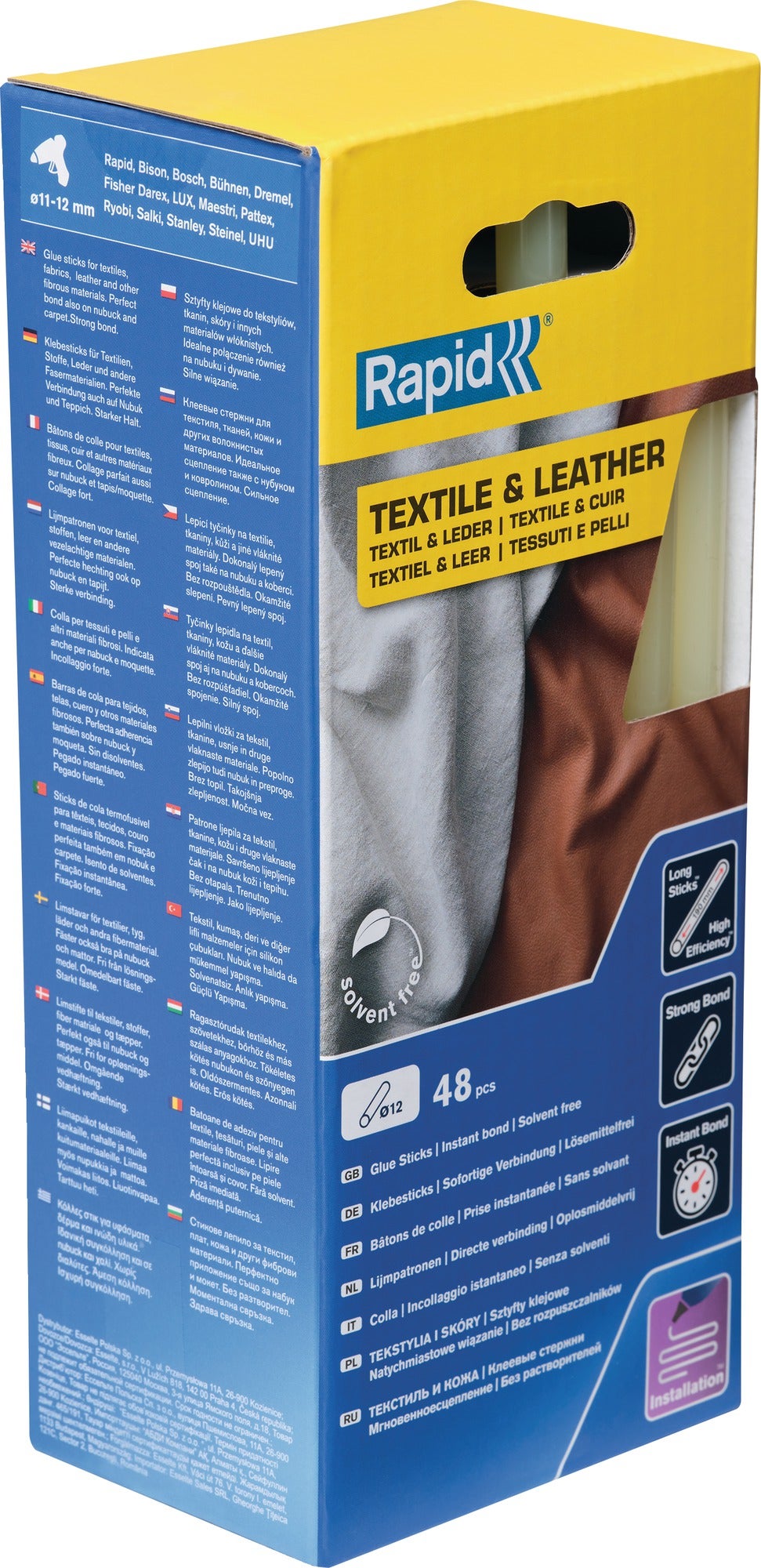 Colle textiles & cuir Rapid - Ø 12 mm | Bricoman