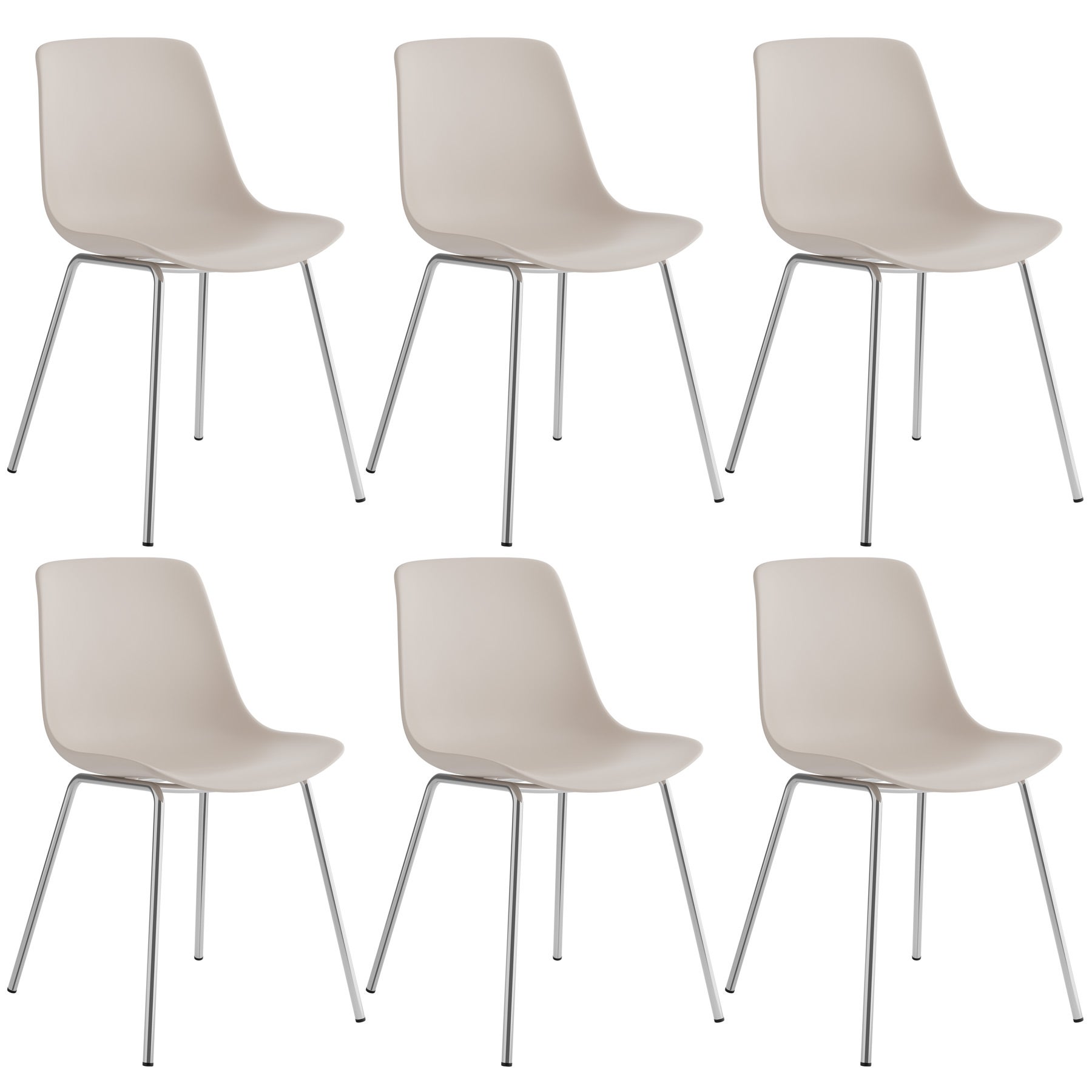 TECTAKE Chaises en plastique grande coupe en plastique forme ...