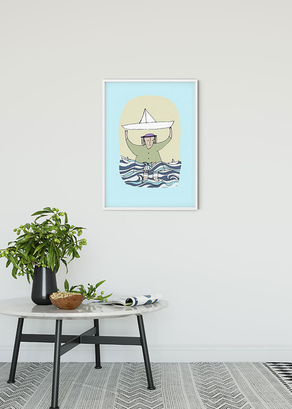 Poster d'art de Komar - Paper Ship - Taille: 40 x 50 cm | Leroy Merlin
