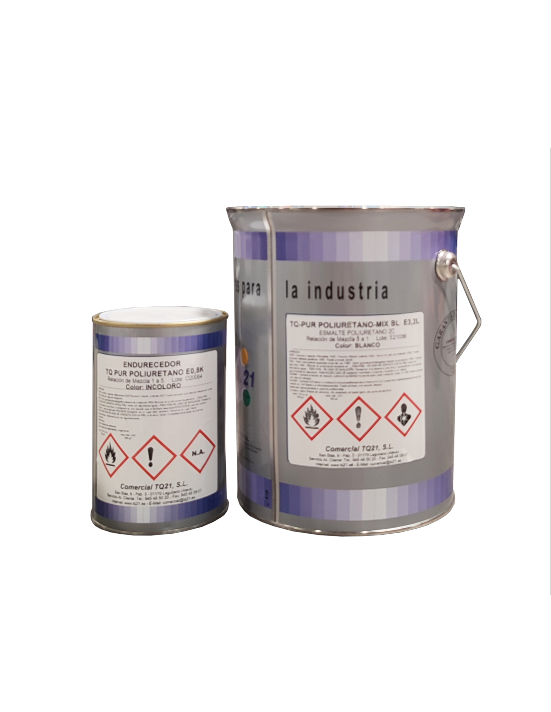 TQ21 - PINTURA POLIURETANO BRILLANTE 2C CARTA RAL 3,2L+0,8K (RAL 6010 ...