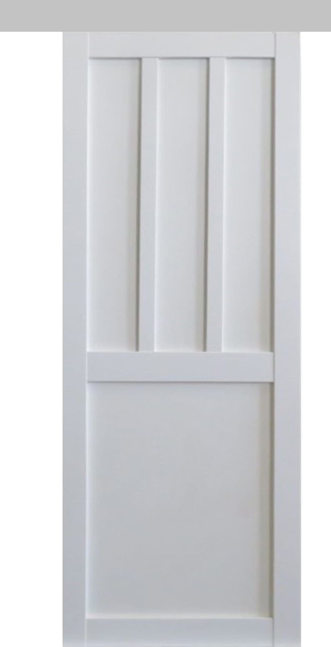 Porte Coulissante Atelier 2 Panneaux Blanc Avec Meneaux H204 X L73 ...