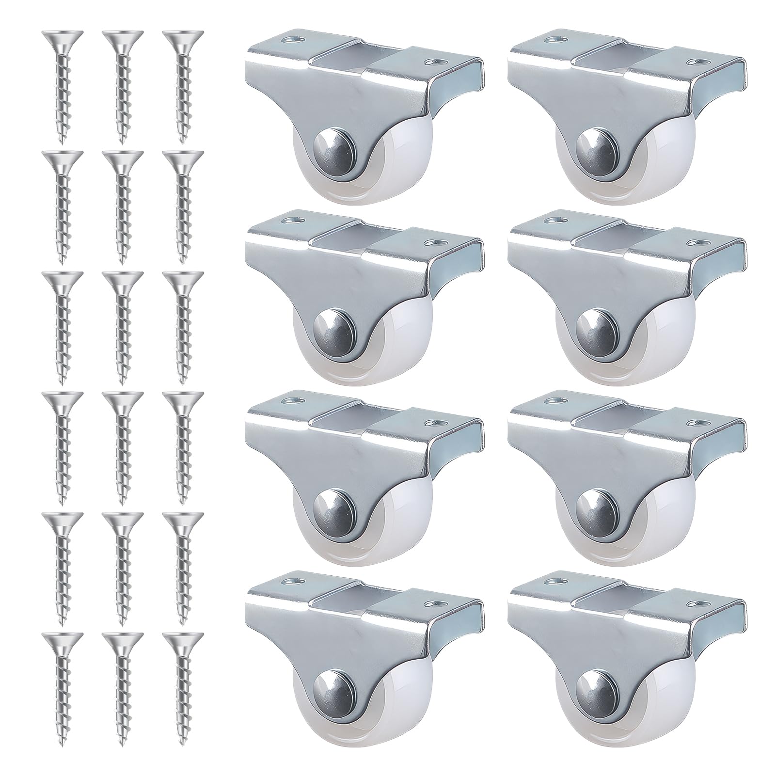 Paquete de 8 Mini Ruedas Fijas de Goma de 25 mm para Muebles: Carga ...