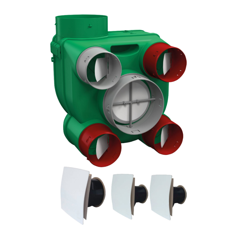 Kit VMC simple flux hygrovariable + 3 bouches design - KVVRD | Leroy Merlin