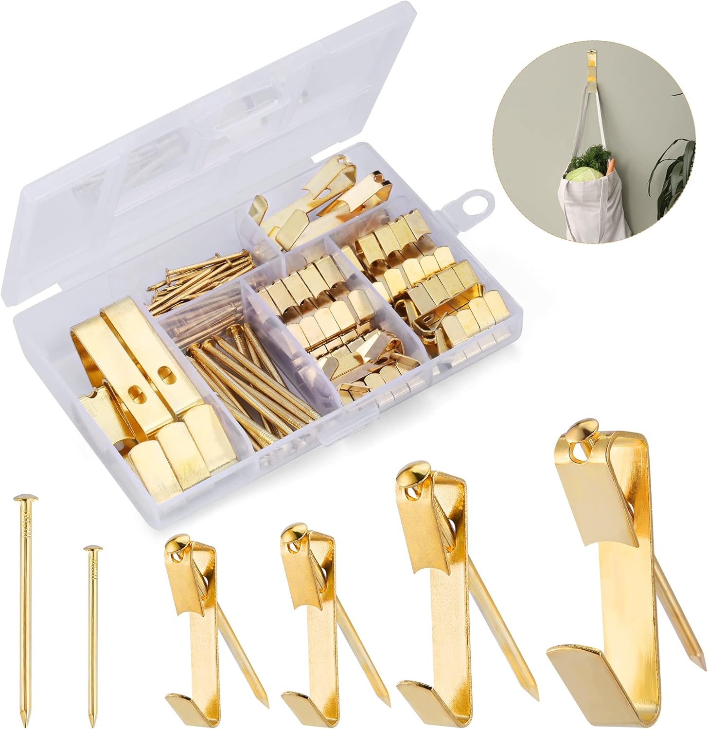 100 Pièces Crochet Pour Cadre Photo, Kit de suspension de tableaux ...