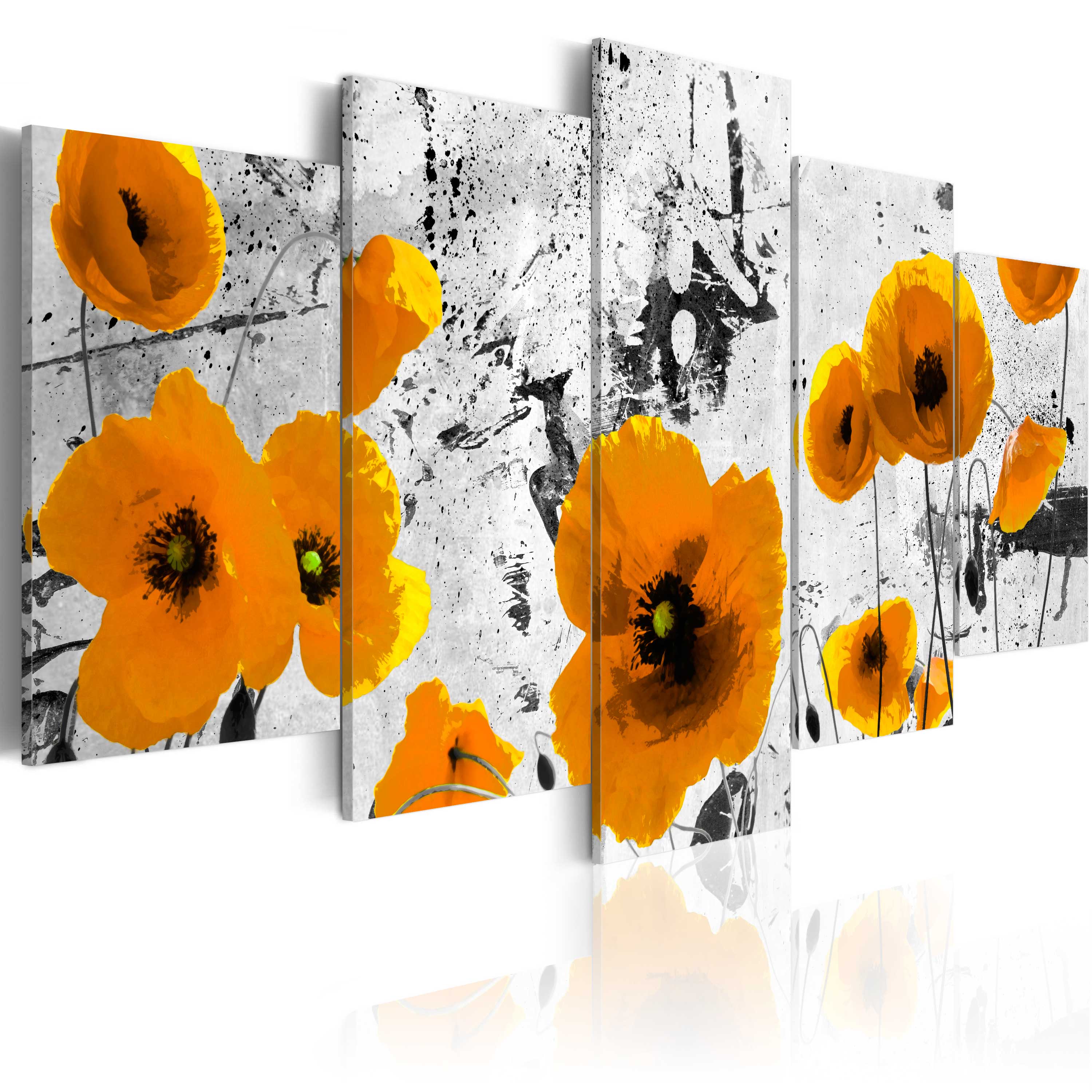 Tableau - Poppies in the royal color 200x100 cm | Leroy Merlin