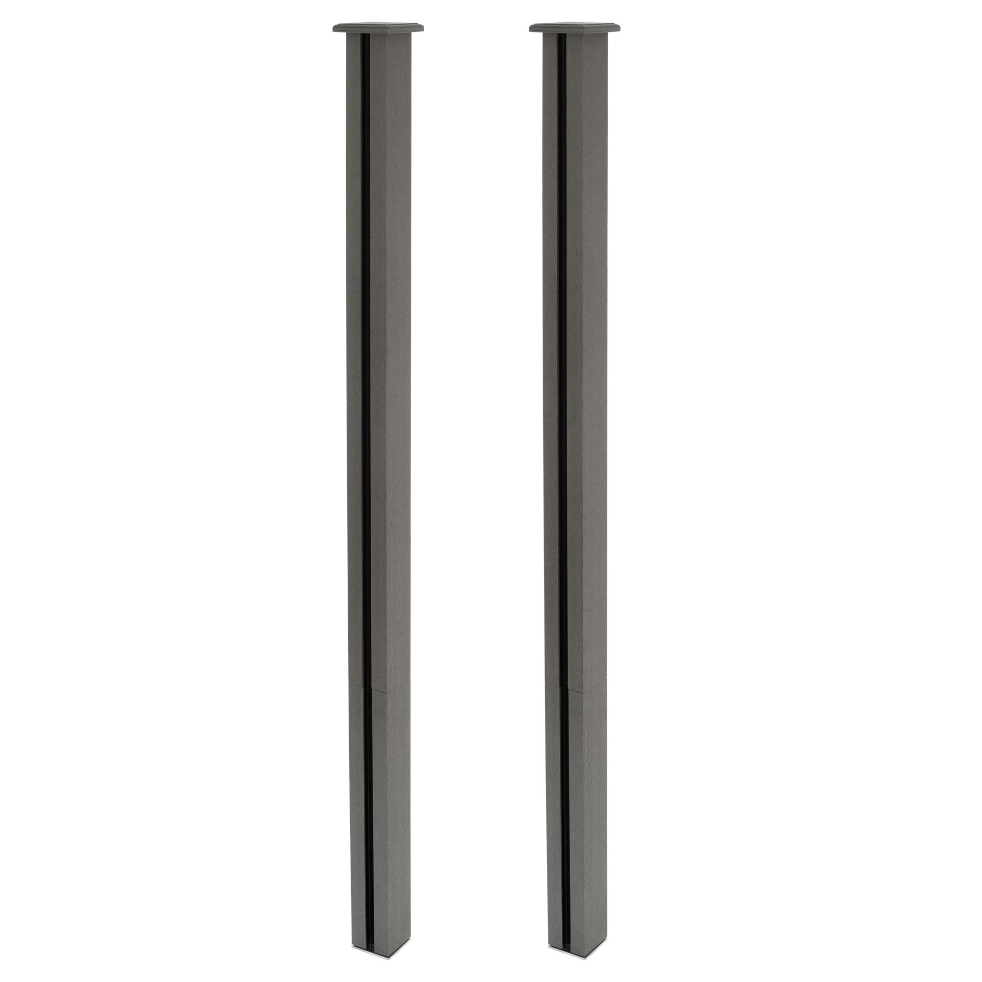 Ml-design Poteau Clôture De Jardin En Wpc Pilier Gris 185 Cm Lot De 2 ...