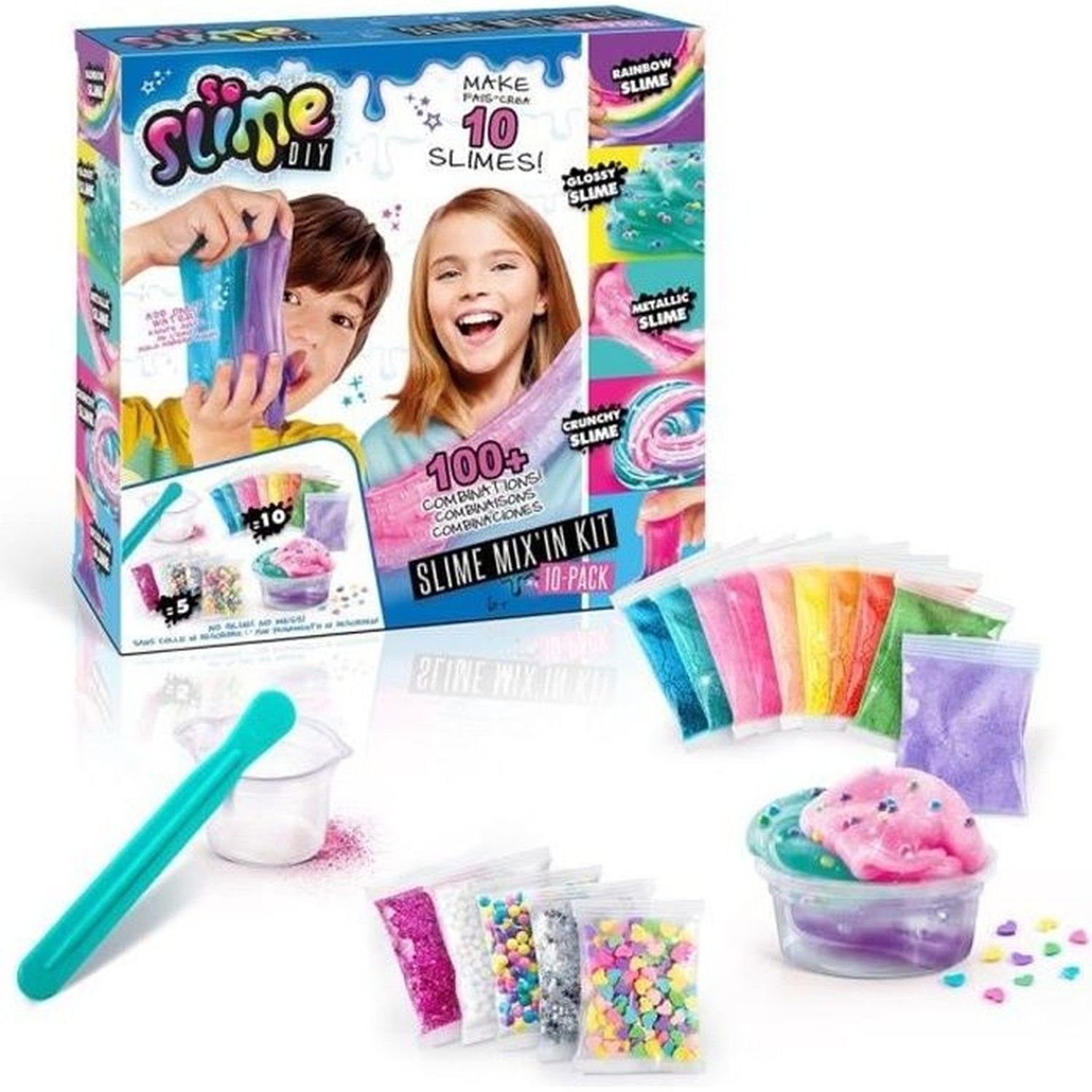 Slime - Mix'in Kit - Pack 10 Slimes pour Enfant de 6 ans et plus ...